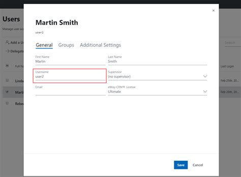 How To Change Your Username EWay CRM Outlook