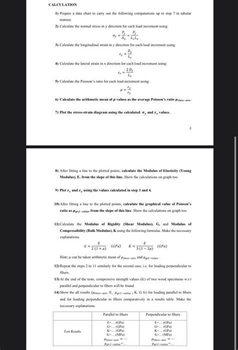 Calculation Prepare Data Chart To Carry Out The Chegg