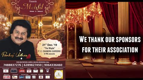 Pankaj Udhas Live Concert In Kolkata Youtube