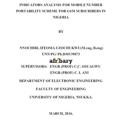 An Improved Model For Key Performance Indicators Analysis For Mobile Number Portability Scheme