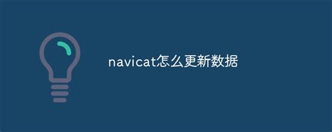 navicat怎么更新数据 navicat php中文网