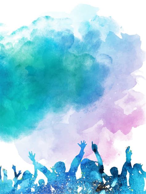 Fresh Blue Cheering Crowd Advertising Background Wallpaper Image For Free Download Pngtree