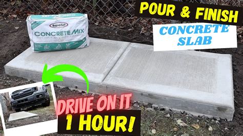Diy Pour And Finish A Concrete Slab With Rapid Set Concrete Mix Youtube