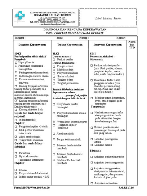 0009 Perfusi Perifer Tidak Efektif Pdf