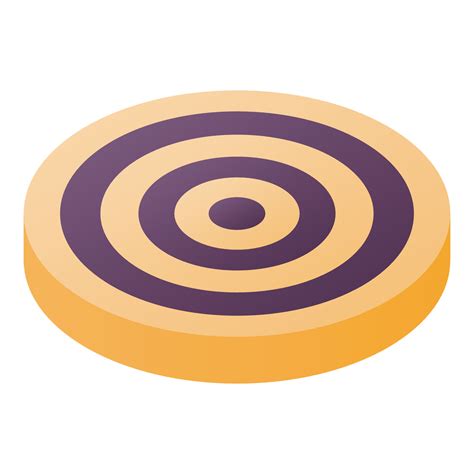 Yellow Target Icon Isometric Style 15383700 Vector Art At Vecteezy
