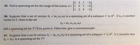 Solved 41 5 2 1 2 2 0 3 2 85 Find A Spanning Set For The