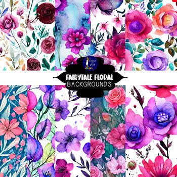 Fairytale Floral Backgrounds By Soumara Siddiqui TPT