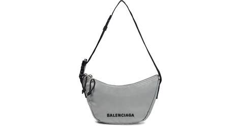 Balenciaga Wheel Sling Small Nylon Shoulder Bag In Black Lyst
