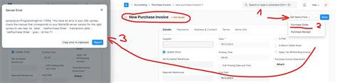 Can T Select Purchase Orders In Link Fields Pymysql Err