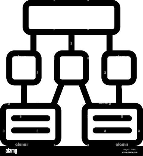 Simple Hierarchical Organization Chart Is Connecting Departments With