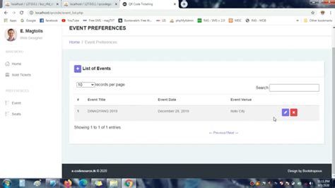 Ticket Reservation System With Qr Code Project In Php With Source Code