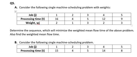 solved q5 a consider the following single