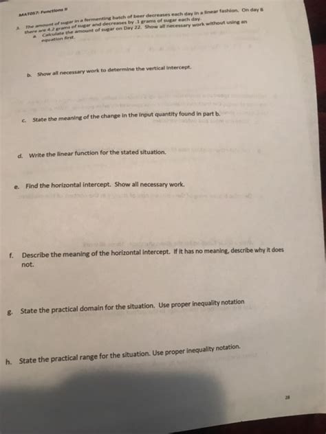 Solved MATO Functions I Name Linear Function Homework Chegg