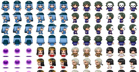 ドット絵 Rpgツクールmv用歩行グラフィック 東方キャラクターまとめ49 スペキュラム合金のイラスト Pixiv