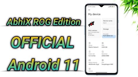 Android 11 AbhiX ROG Edition OFFICIAL For Redmi Note 8 No Bugs