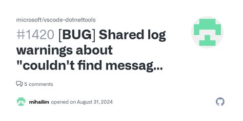 [bug] shared log warnings about couldn t find message for key