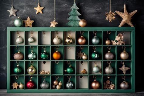 Premium Ai Image A Knolled Arrangement Of Numbered Advent Calendar