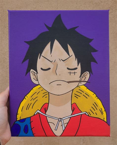 One Piece Luffy Painting Anime Canvas Painting Anime Drawings