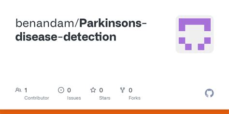 Github Benandam Parkinsons Disease Detection