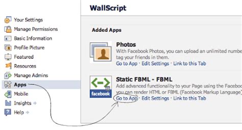 customize facebook fan page using fbml