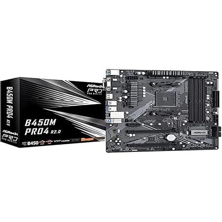 ASRock B450M Pro4 R2.0 AMD B450 Socket AM4 Micro ATX: Amazon.de ...