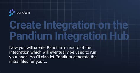 Create Integration On The Pandium Integration Hub Pandium Docs