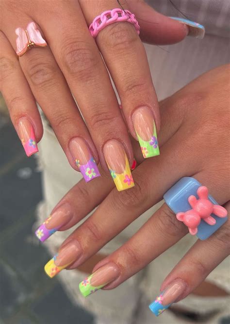Revamp Your Nails With 17 Coloured French Tip Ideas Different Soft