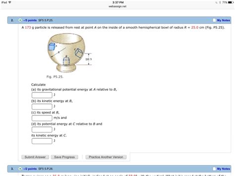 Solved A G Particle Is Released From Rest At Point A On Chegg