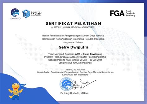 I Completed Aws Cloud Developing Program By Digitalent Scholarship Gefry D