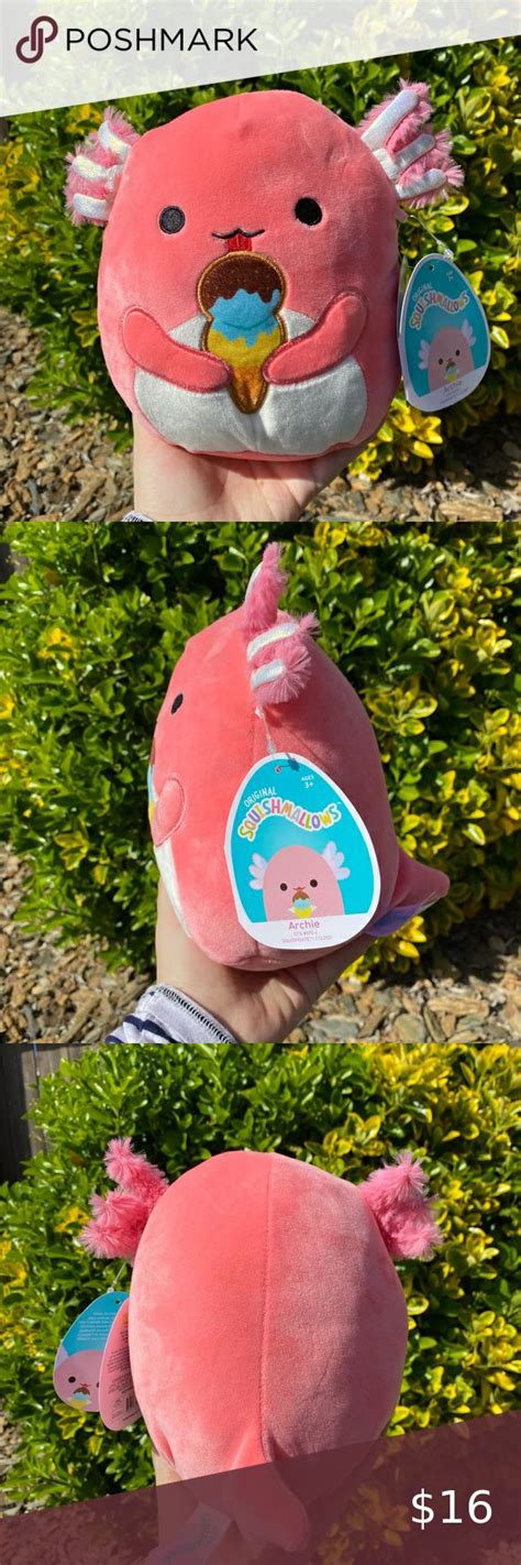 Bnwt Archie The Axolotl With Ice Cream Squishmallow Ready To Ship