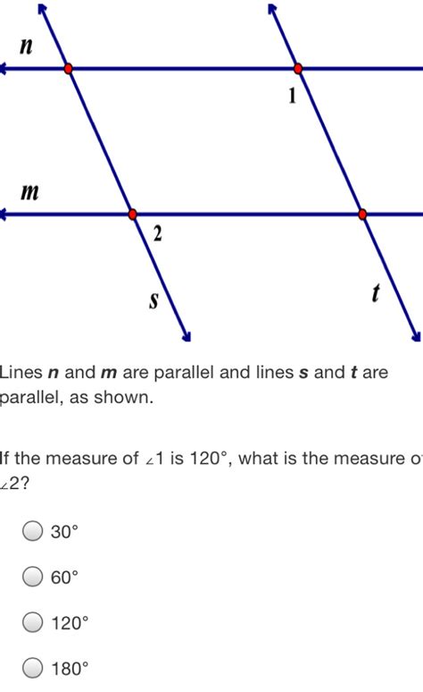 Solved Lines N And M Are Parallel And Lines S And T Are Parallel As Shown If The Measure Of
