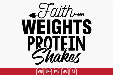 Faith Weights Protein Shakes Graphic By Creativemim2001 · Creative Fabrica
