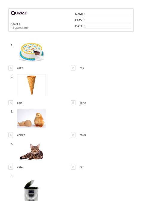 50 E Larga E Corta Hojas De Trabajo Para Grado 5 En Quizizz Gratis E