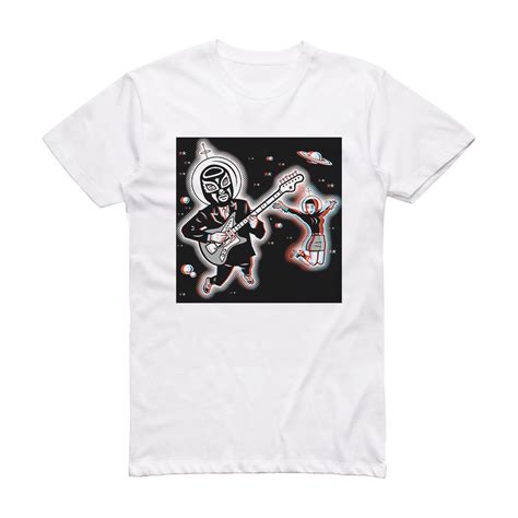 Los Straitjackets Supersonic Guitars In 3 D Album Cover T Shirt White