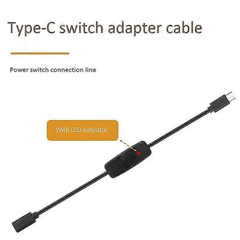 Power Switch Usb Type C With Indicator Light Male To Female Usb C Extension Cable Switch For Power Switch Usb Type C With Indicator Light Male To Female Usb C Extension Cable Switch For