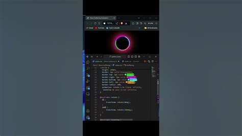 Simple Neon Buffering Animation Using Htmlcss Coding Popular