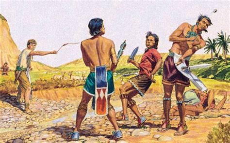 돌을 던지기 시작하여” Alma 1736에 대한 이미지 • 몰몬경·kr