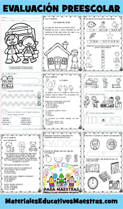 Evaluacion Diagnostica Preescolar Evaluaciones Para P