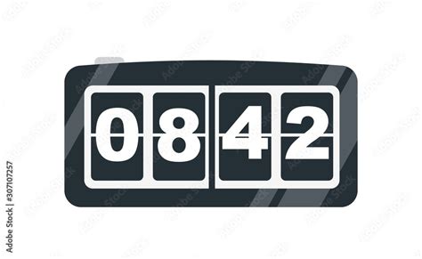 Electronic Table Clock Flat Vector Illustration Stock Vector Adobe Stock