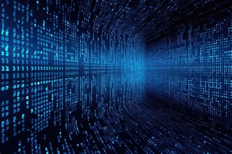 Premium Photo Digital Binary Data Streaming Binary Code Background