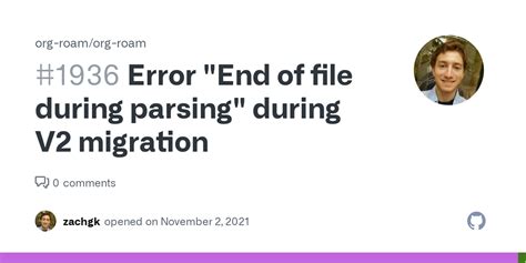 Error End Of File During Parsing During V2 Migration · Issue 1936