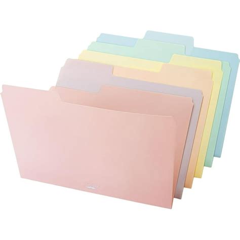 Mr Pen Poly File Folders 1 3 Cut Tab 6 Pack Morandi Colors Letter Size Colored File