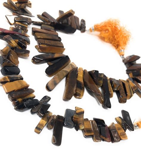 Natural Tiger Eye Beads Tiger Eye Rough Polished Gemstone Beads