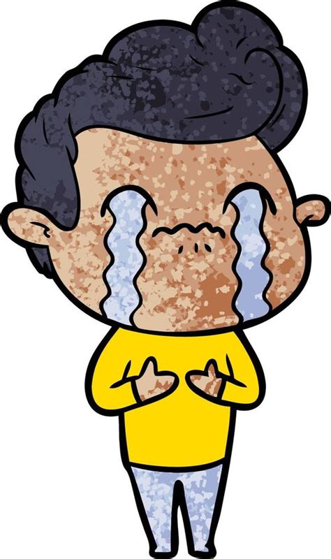 Hombre De Dibujos Animados Llorando 12358113 Vector En Vecteezy
