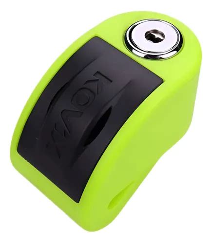 Candado Disco Moto Kovix Alarma 120db Kt6 6mm Color Verde Meses Sin