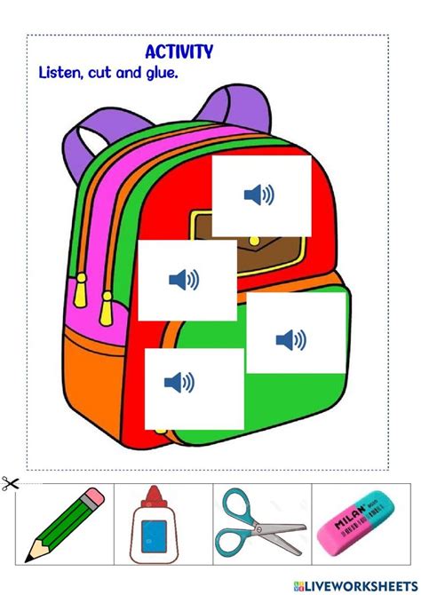 Classroom Objects Online Exercise For Kindergarten School Readiness