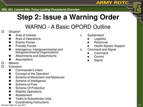 Army Warno Example Top Defense Systems