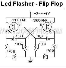 LED Flasher Circuit Flip Flop LED And Light Circuit Circuit