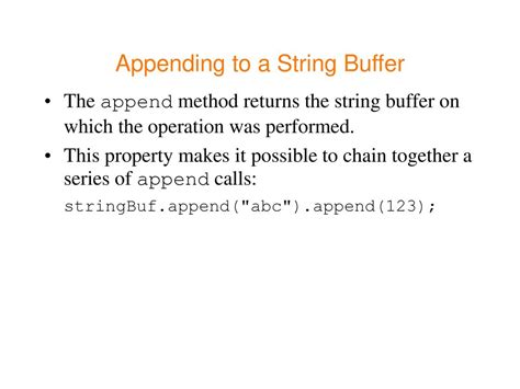 The StringBuffer Class - ppt download