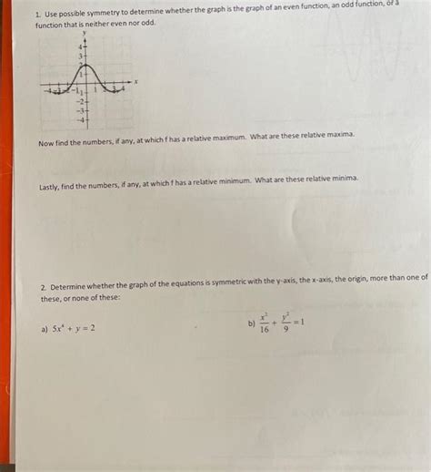 Use Possible Symmetry To Determine Whether The Chegg